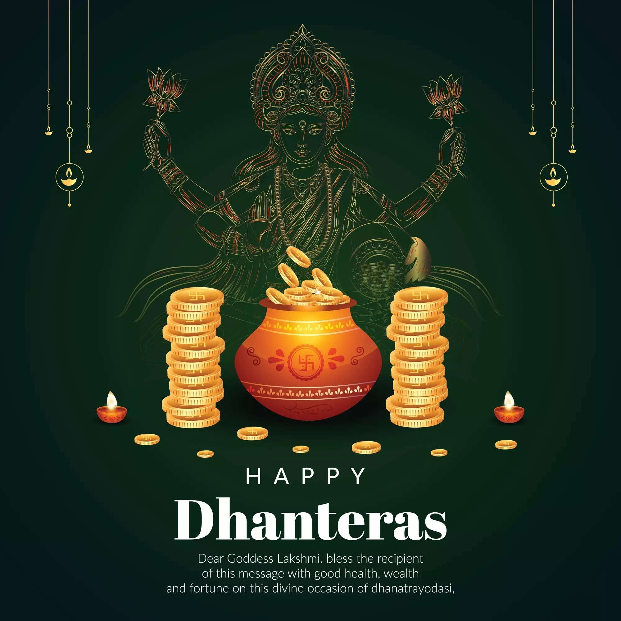 Dhanteras: Dhanteras 2023 FREE Download WhatsApp Wishes, Stickers ...