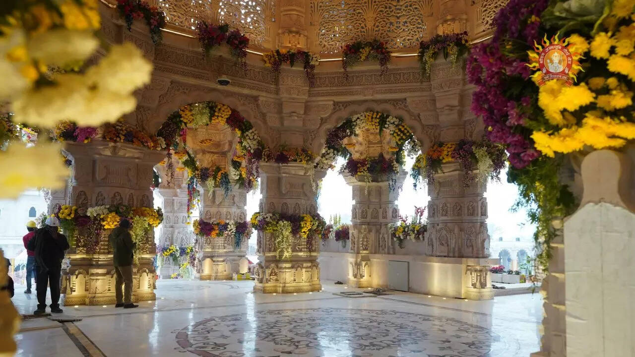 Ayodhya Ram Mandir: FIRST PICS - Glimpse into grandeur ahead of ...