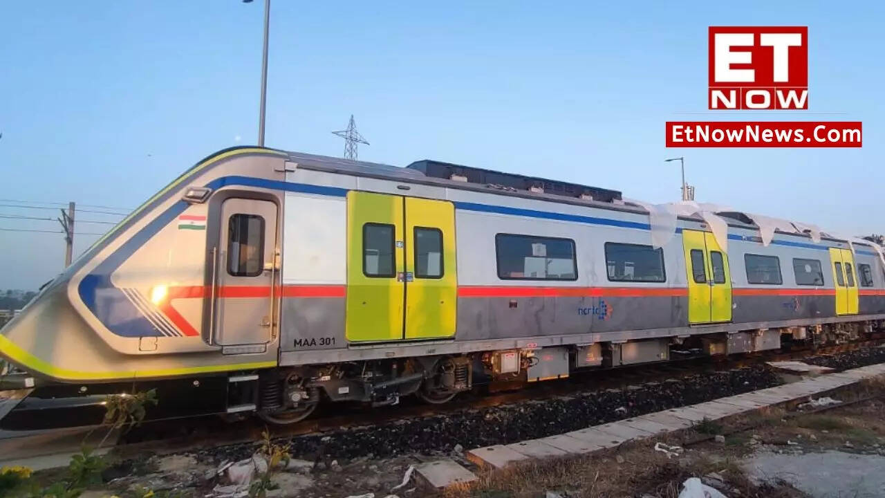 SEE STUNNING PICS: First trainset for Meerut Metro arrives at NCRTC's ...