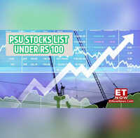 PSU stocks list under Rs 100 with price - Markets | ET Now