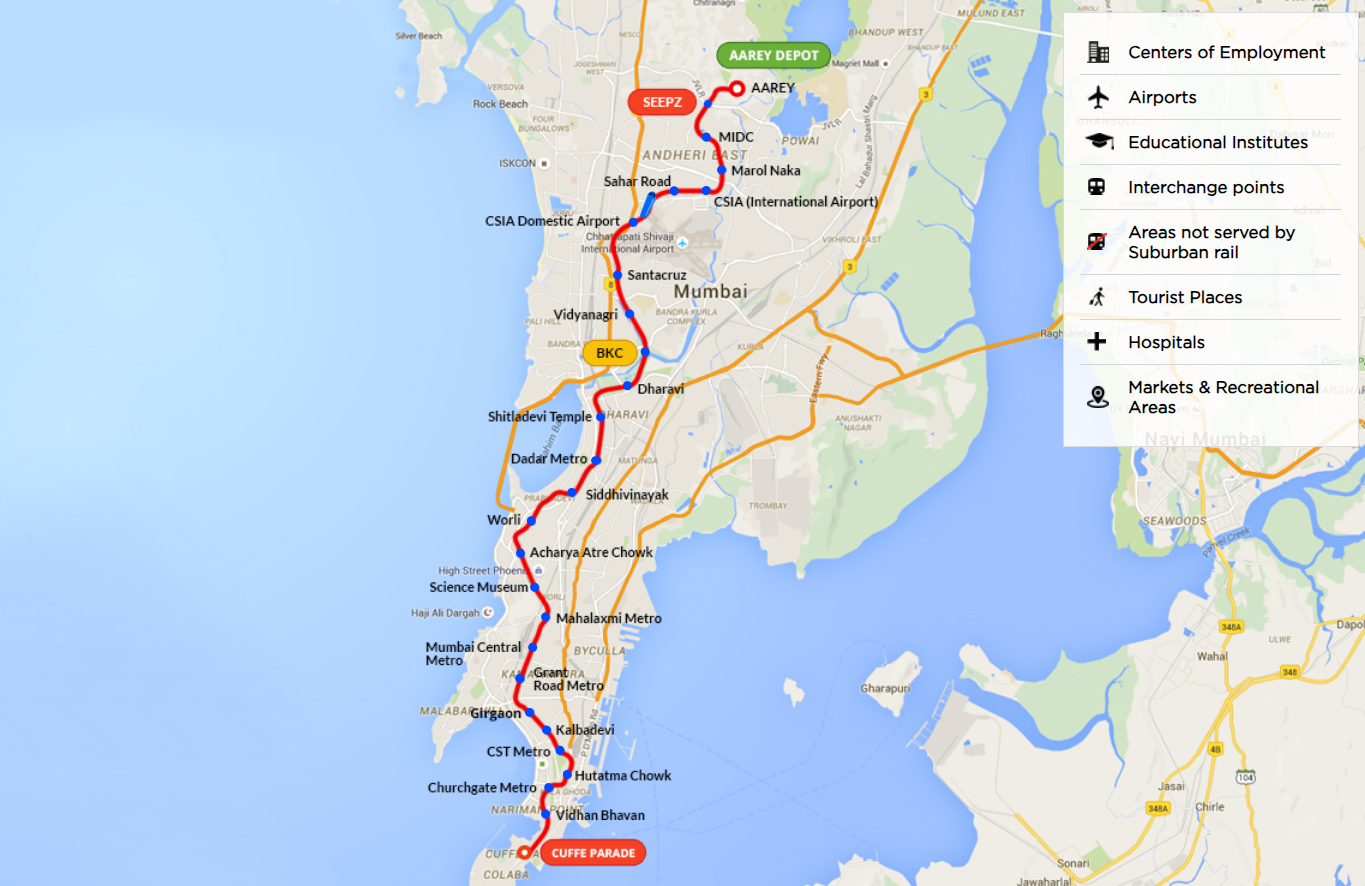 Mumbai Metro Line 3 Completion Date: Stations, route map - Rs 37k cr ...