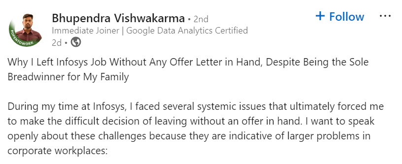 'Hindi-speaking employees...' - 6 issues at Infosys that drove Bhupendra Vishwakarma, only ...