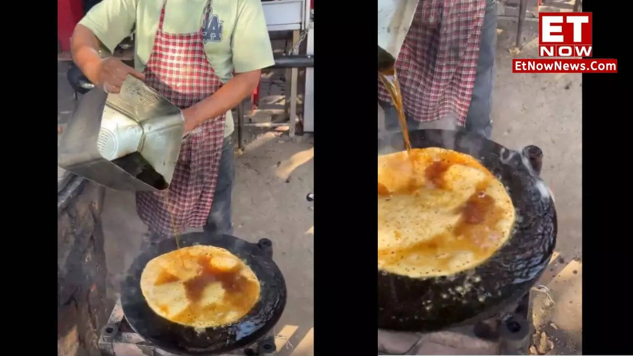 Diesel paratha? '15 years...' Viral clip of man 'frying' paratha in ...
