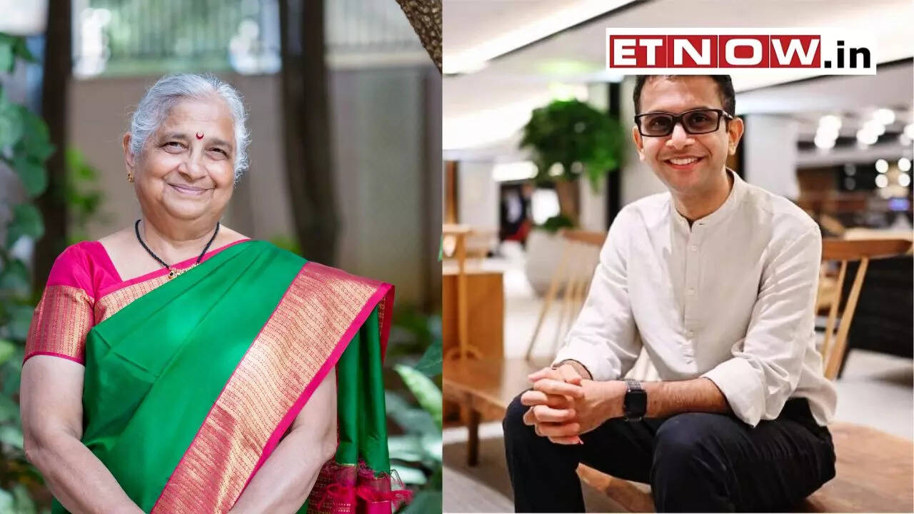 New Career At 74 Sudha Murtys 1st Day As Rajya Sabha Mp Son Rohan
