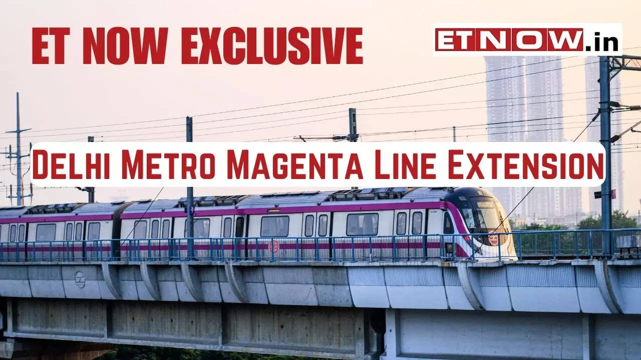 Delhi Metro Magenta Line Extension: Train on Krishna Park Extension ...