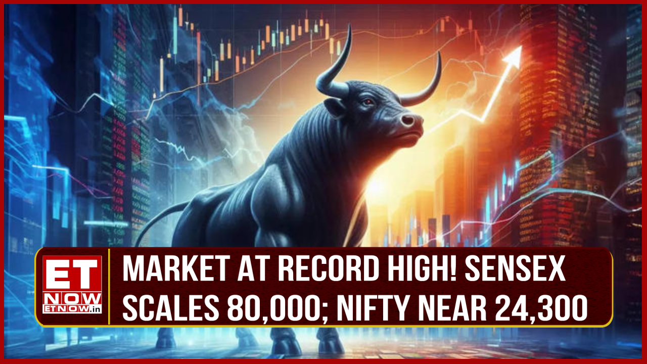 Market At Record High! Sensex Scales 80,000 For The First Time; Nifty Near 24,300 | Opening Bell ...