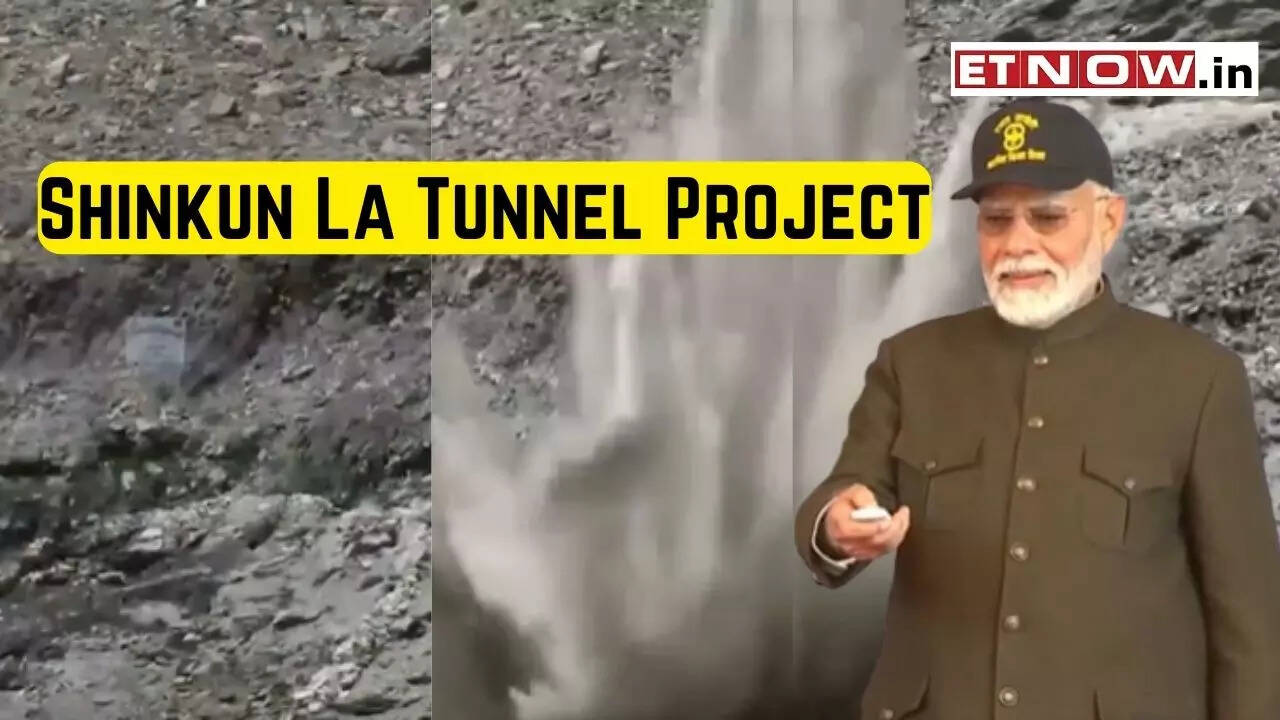 Shinkun La Tunnel Update: PM Modi carries out 'first blast' of world's ...