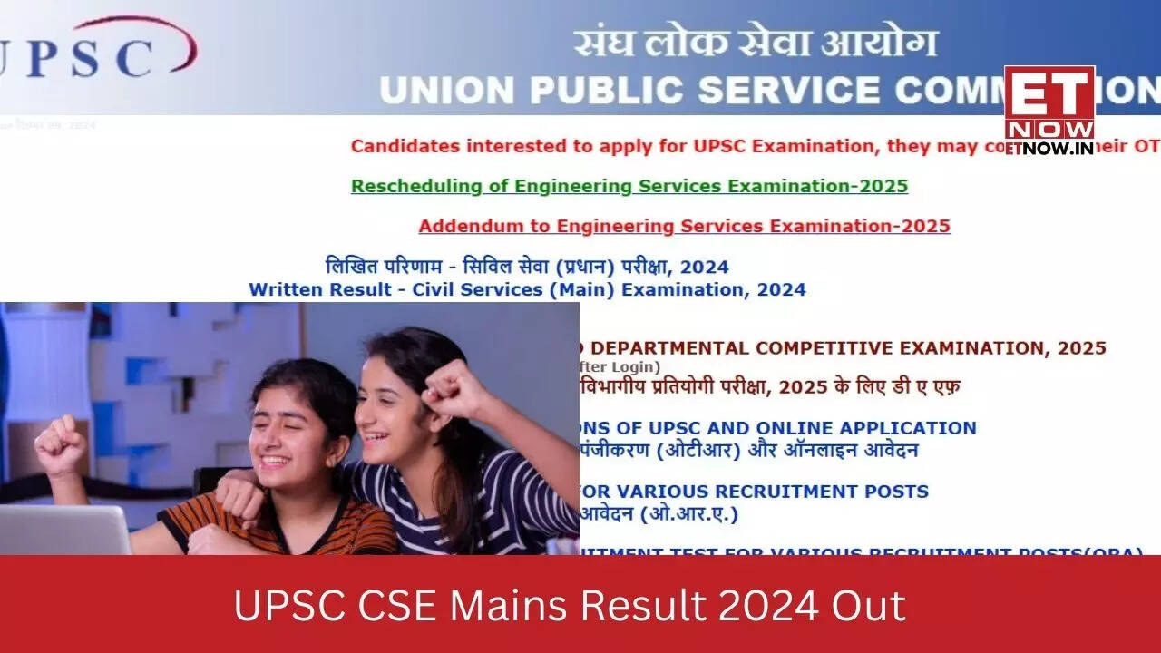 UPSC CSE Mains Result 2024 out; Merit list, scorecard pdf direct link at upsconline.nic.in ...