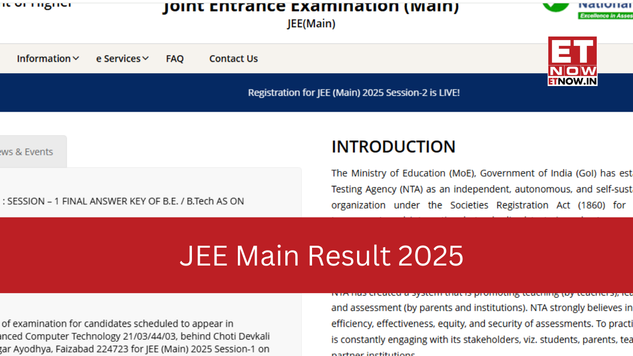 JEE Main Result 2025 OUT at jeemain.nta.ac.in? How to download ...